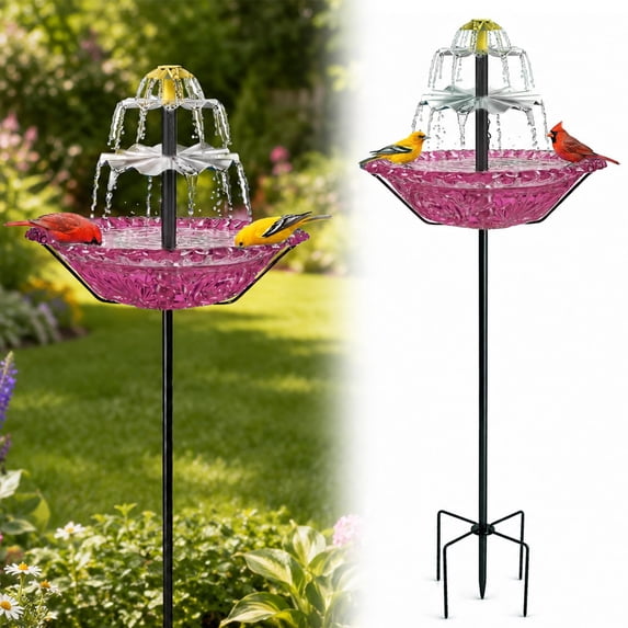 Fountwell Solar Bird Bath Fountain – Weather-resistant Acrylic with ...