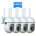 Four 355° Rotating Wireless Cameras, 3MP High Definition, Dual-Band ...