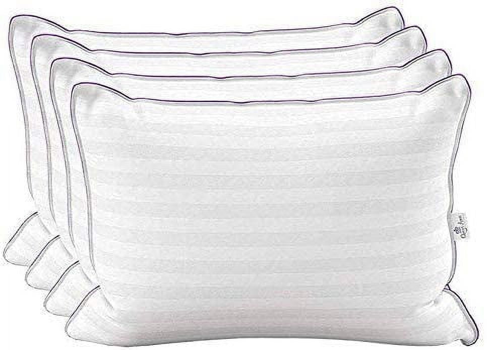 Four (4) Pack Pillows - Luxury Synthetic Down Alternative Pillows ...