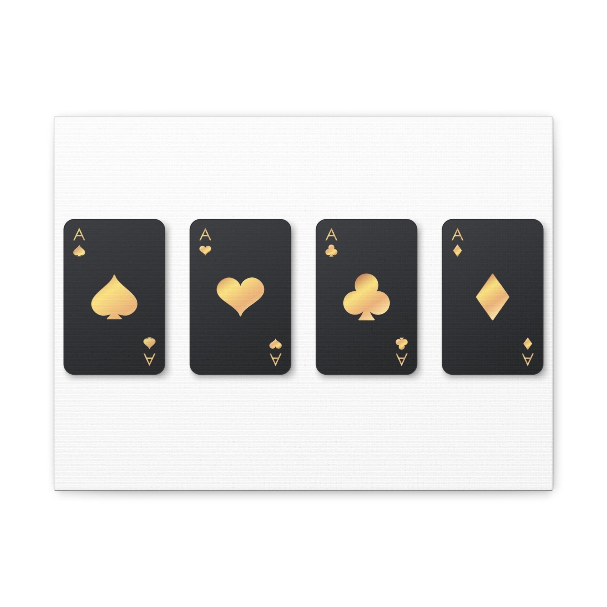 Four Black Aces Card Suits Playing Card Canvas Wall Art for Home Decor ...