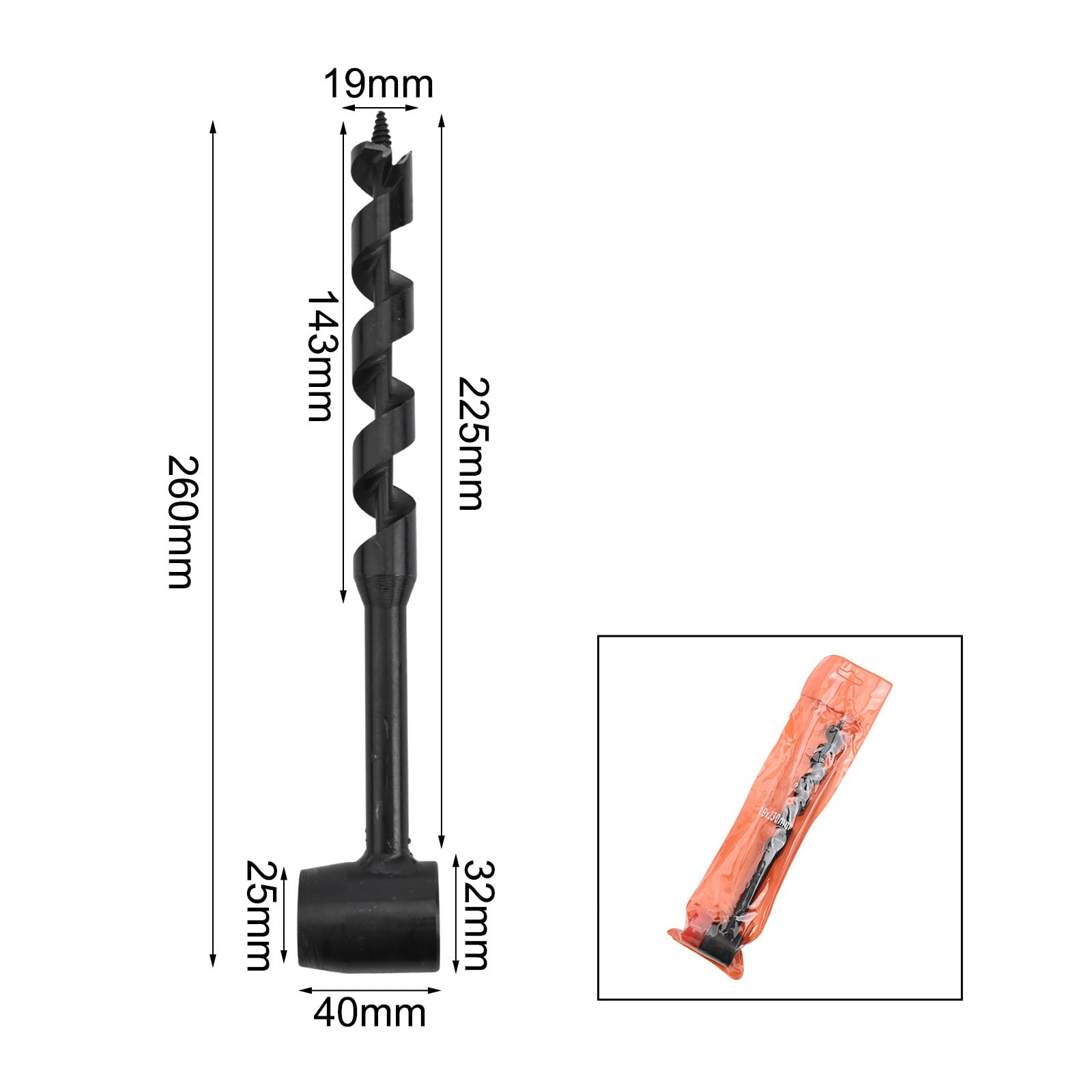 Four-Blade Woodworking Auger Bit Extended Hand Drill for Outdoor ...