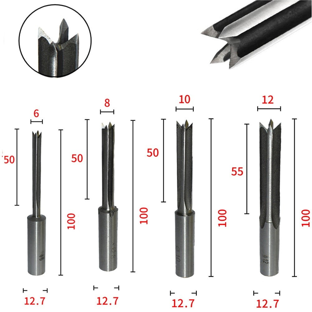 Four Blade Woodworking Drill Bit Mortise Drill 6/8/10/12mm Positive And ...