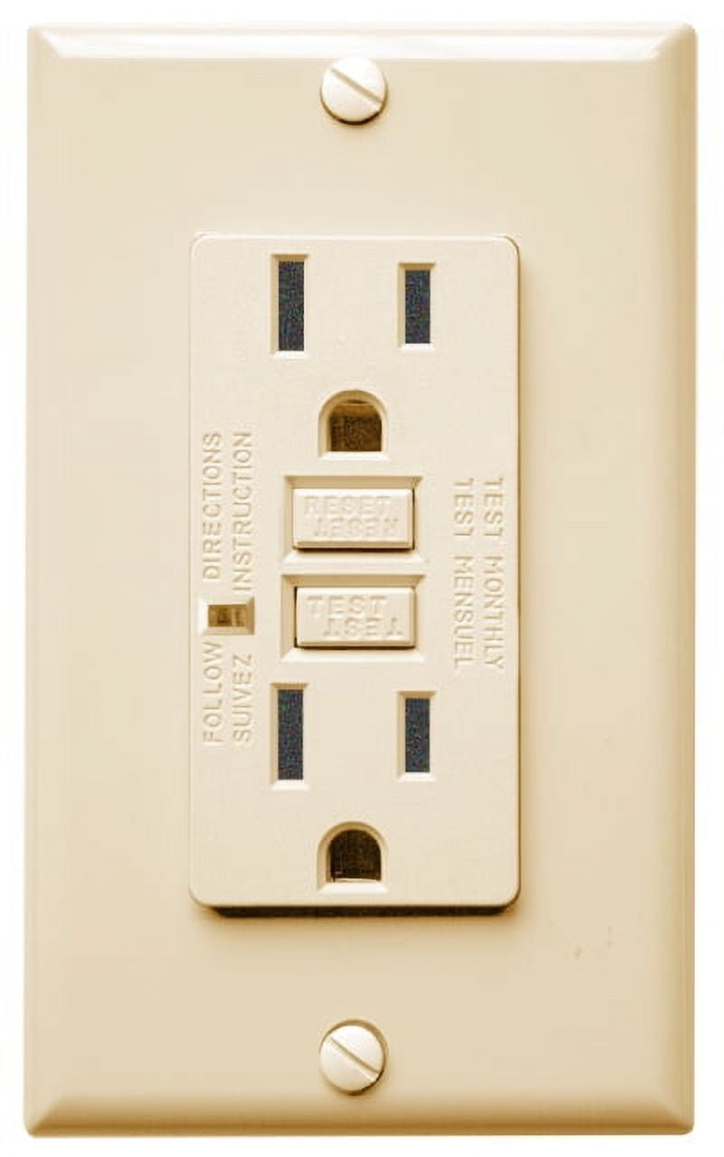 Four Bros Lighting GFCI/20/IVORY/LED/2008 GFCI - Duplex Receptacle w ...