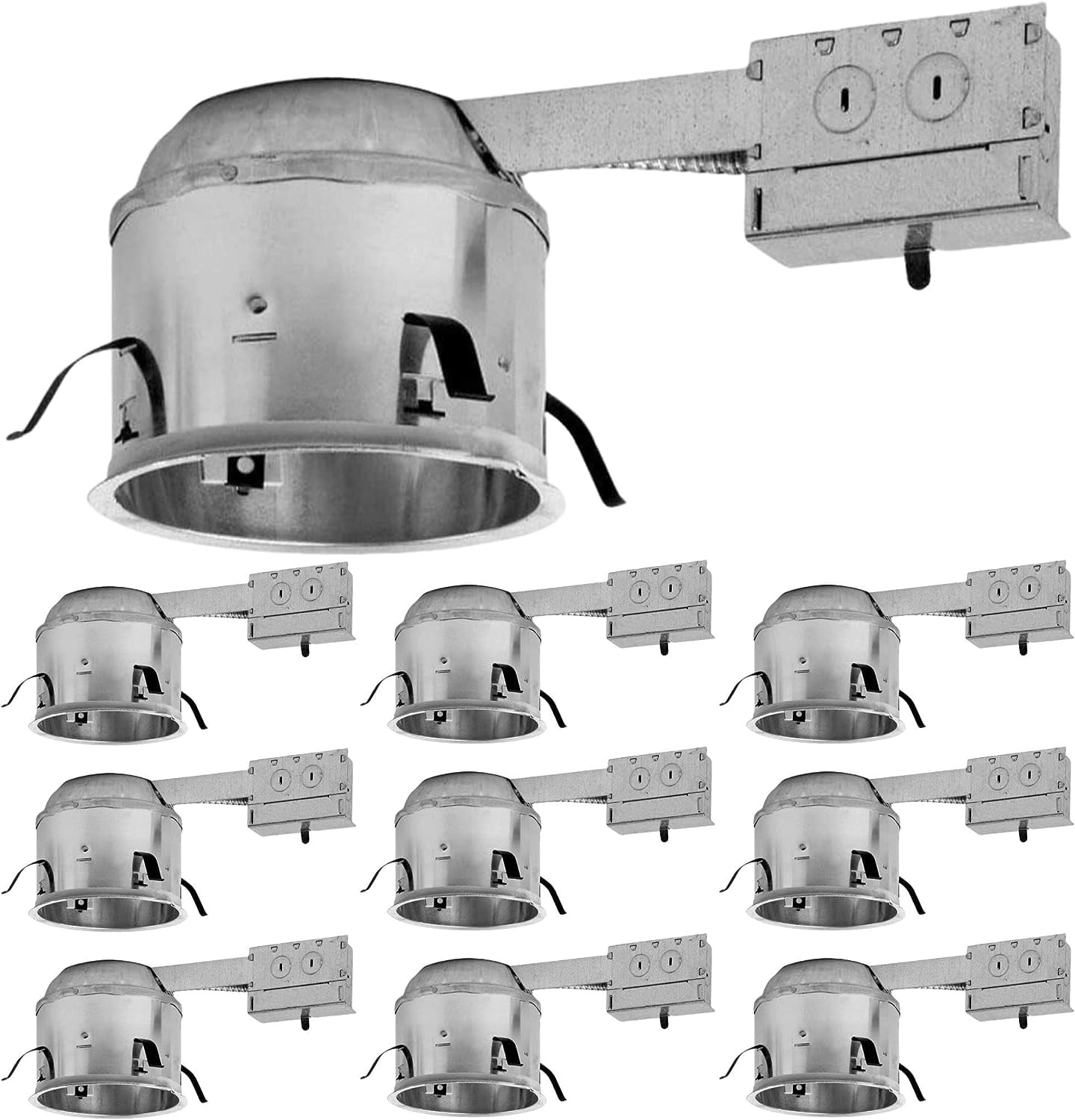 Four-Bros Lighting SRM6/LED/10PK Shallow Remodel Can Recessed Housing ...