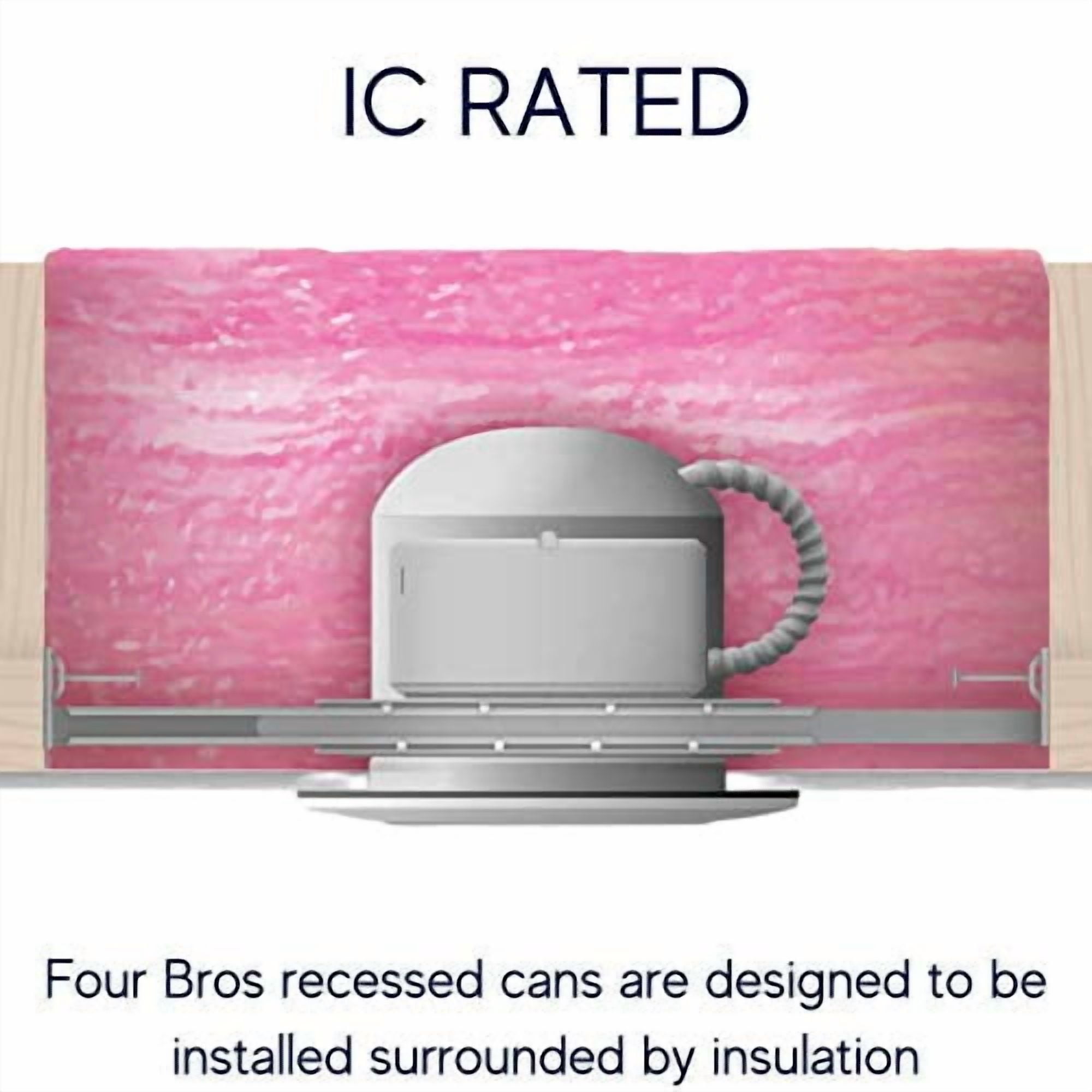 Four-Bros Lighting SRM6/LED/10PK Shallow Remodel Can Recessed Housing ...