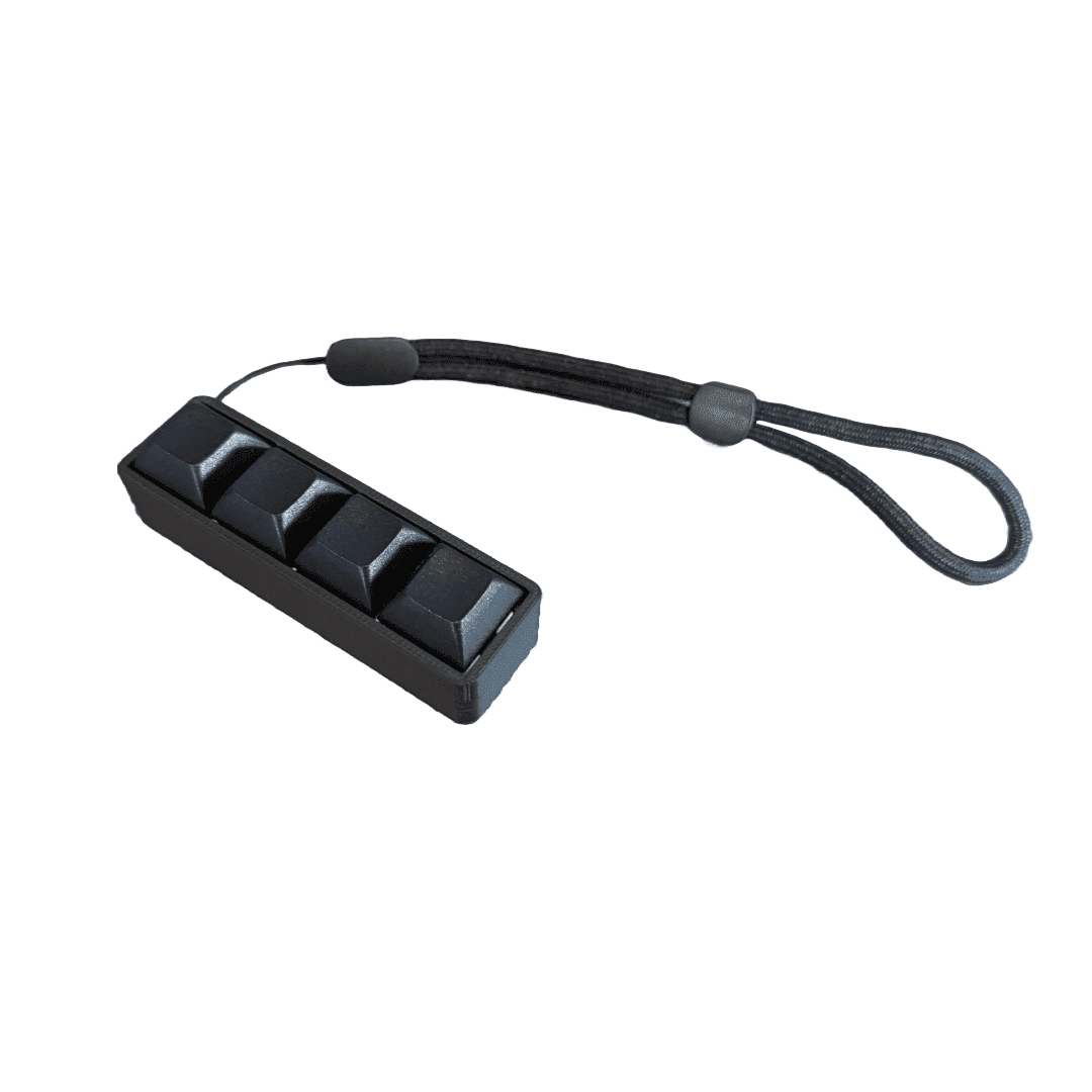 Four-Button 3D-Printed Keyboard Fidget Clicker Toy with Strap | Stim ...