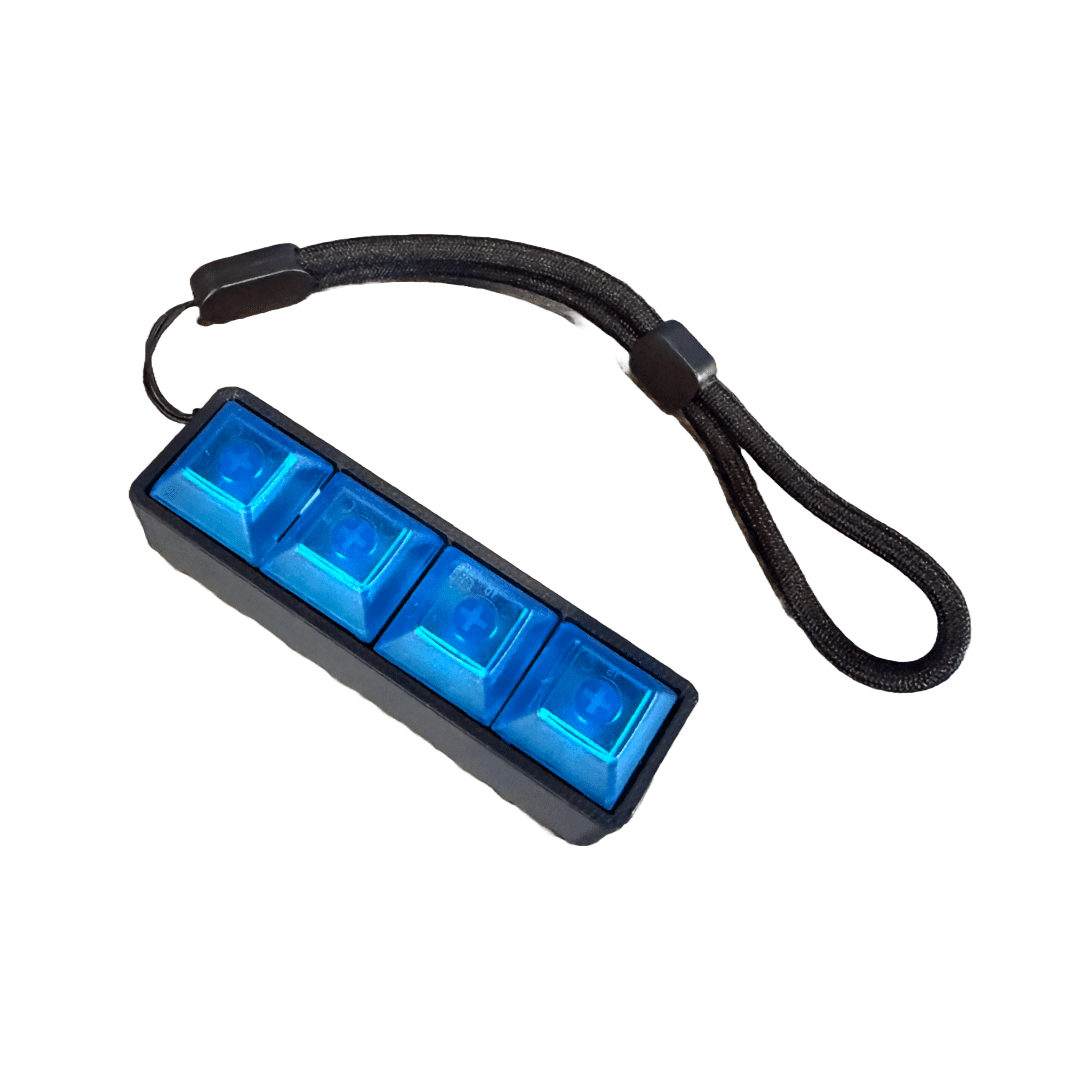 Four-Button 3D-Printed Fidget Clicker Toy with Strap | Stim Toy, Stress ...