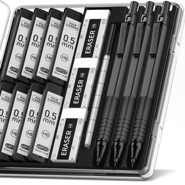 Nicpro 2Pcs 2.8 mm Carpenter Pencils, Mechanical Pencils Set with 26 ...