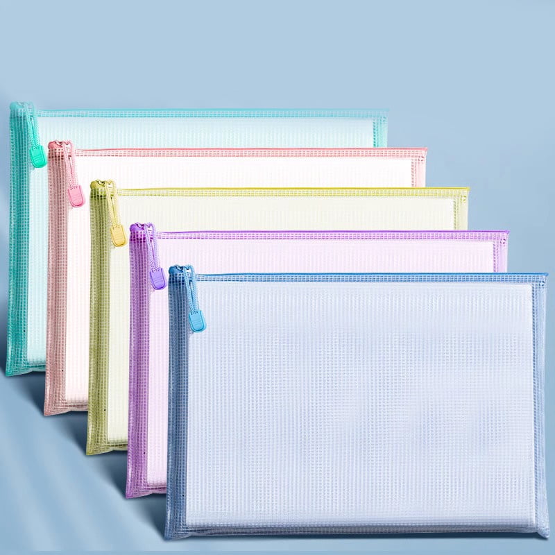 Four Candies 5 Multi-Purpose Zip File Pockets, File Foder Waterproof ...