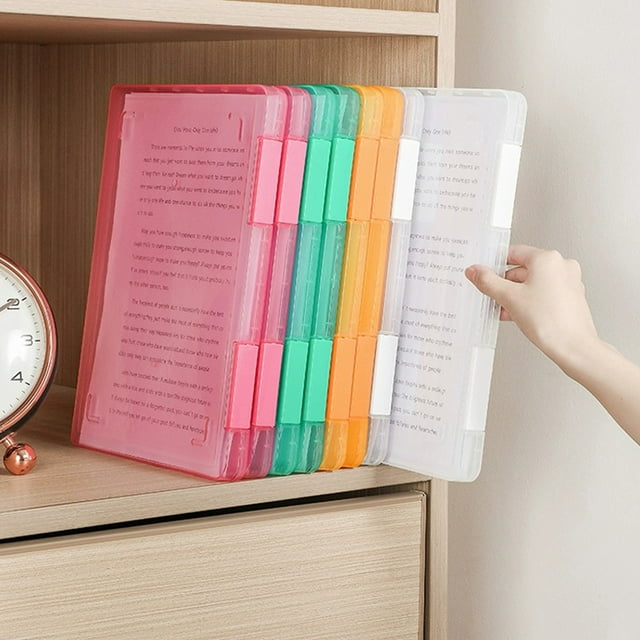 Four Candies A4 File Box Document Plastic Storage Box Paper Plastic