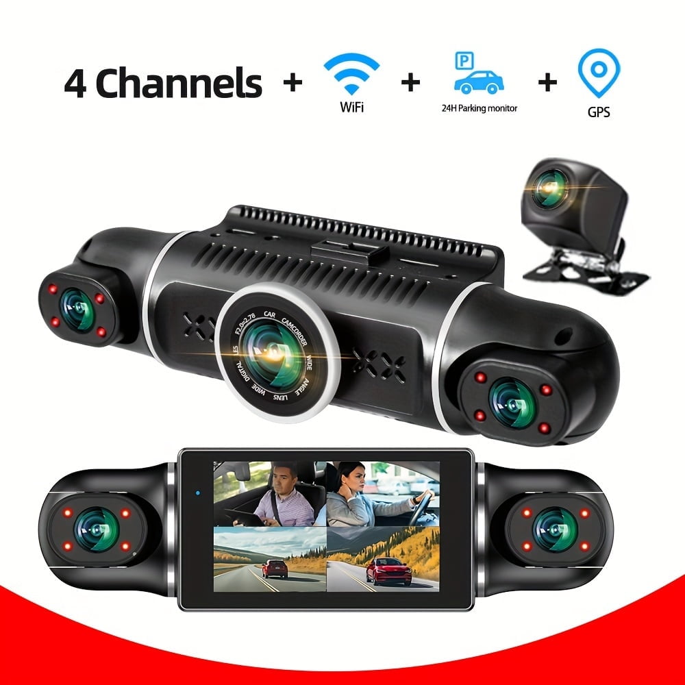 Four Channels Front+rear+left+right Dash Camera For Cars, 360 ...
