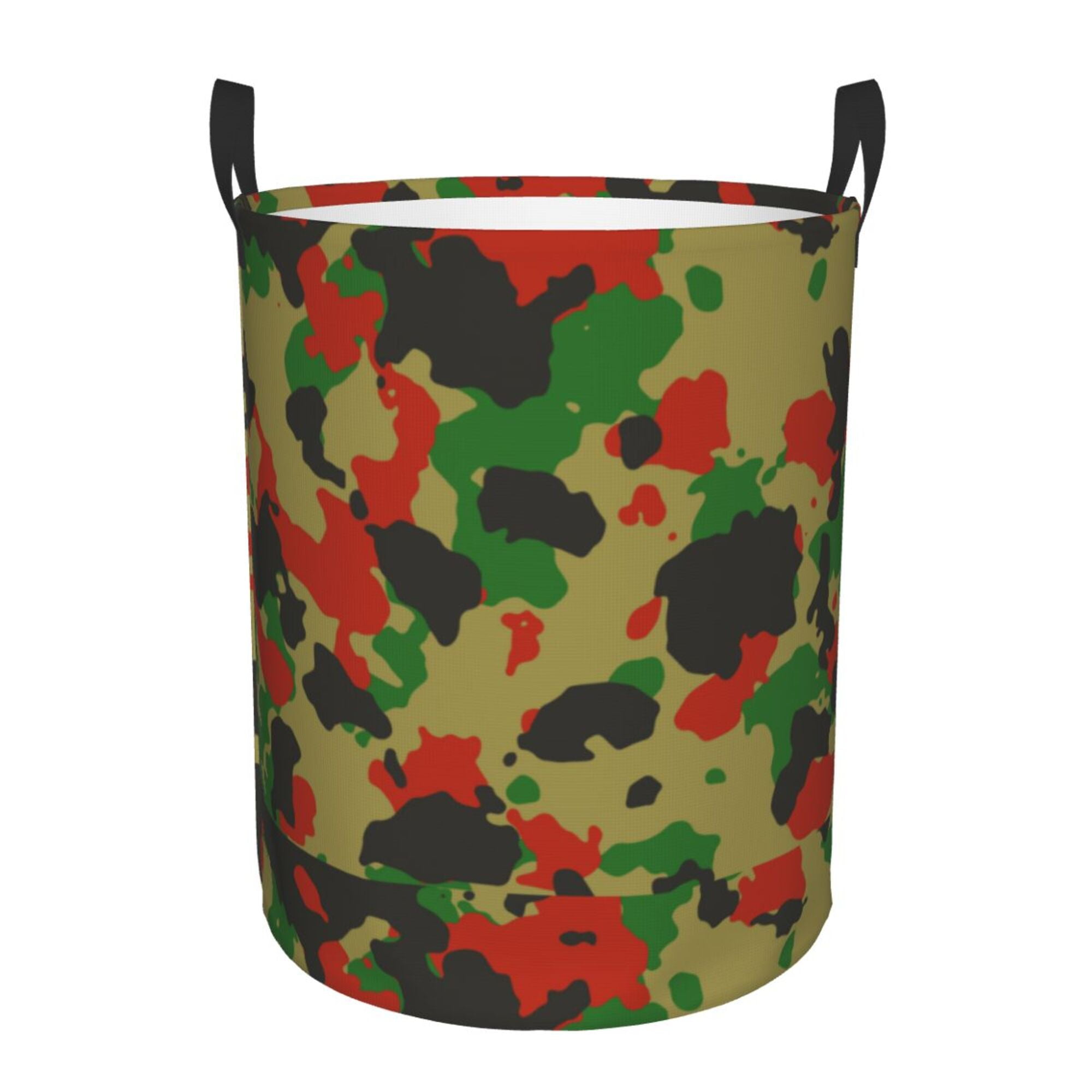 Four-Color Camouflage Background Circular Laundry Basket (With Handle ...