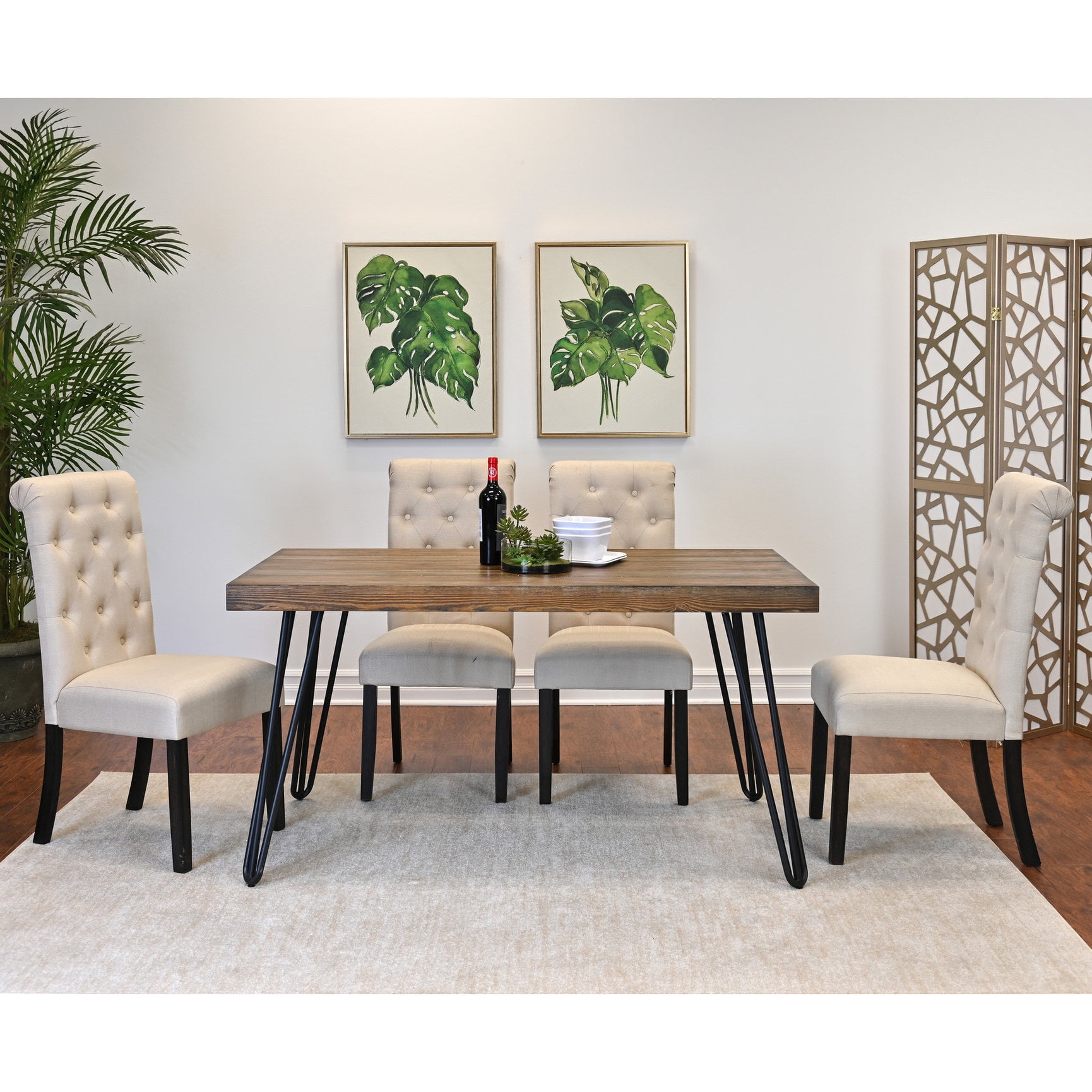 Four-Color Dining Set, Rectangular Table Shape - Fit for Various Dining ...