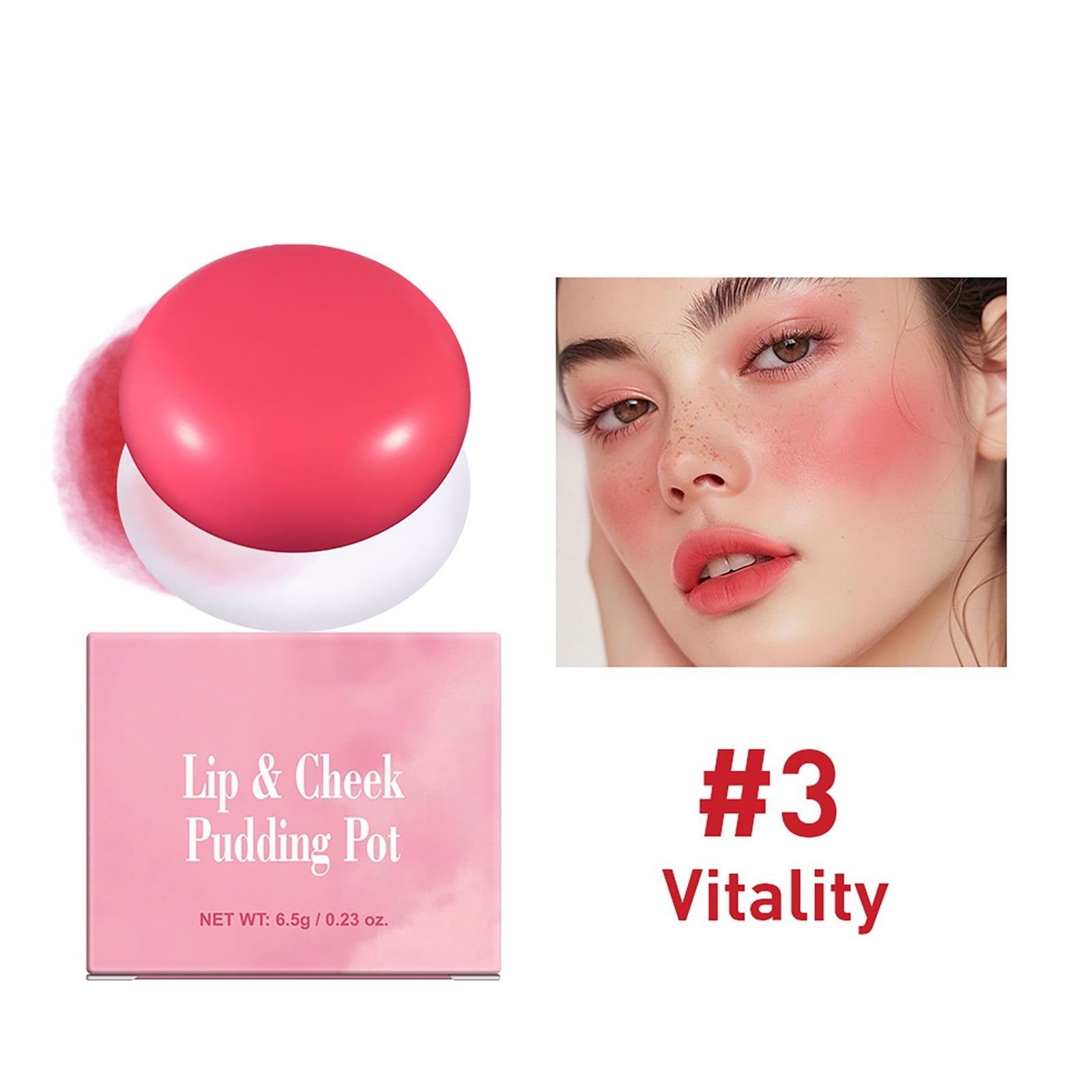Four-Color Lip And Cheek Blurring Pot, Versatile Lip Clay For Lipstick ...