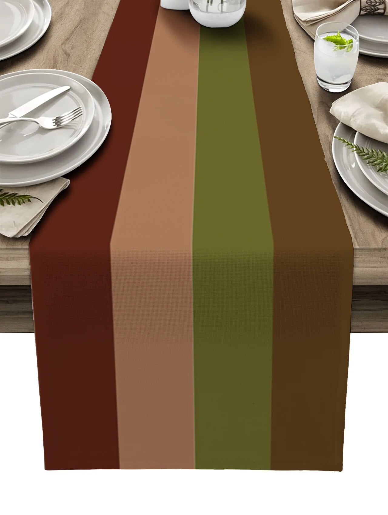 Four Color Stripe Table Runner Home Wedding Table Flag Mat Table ...