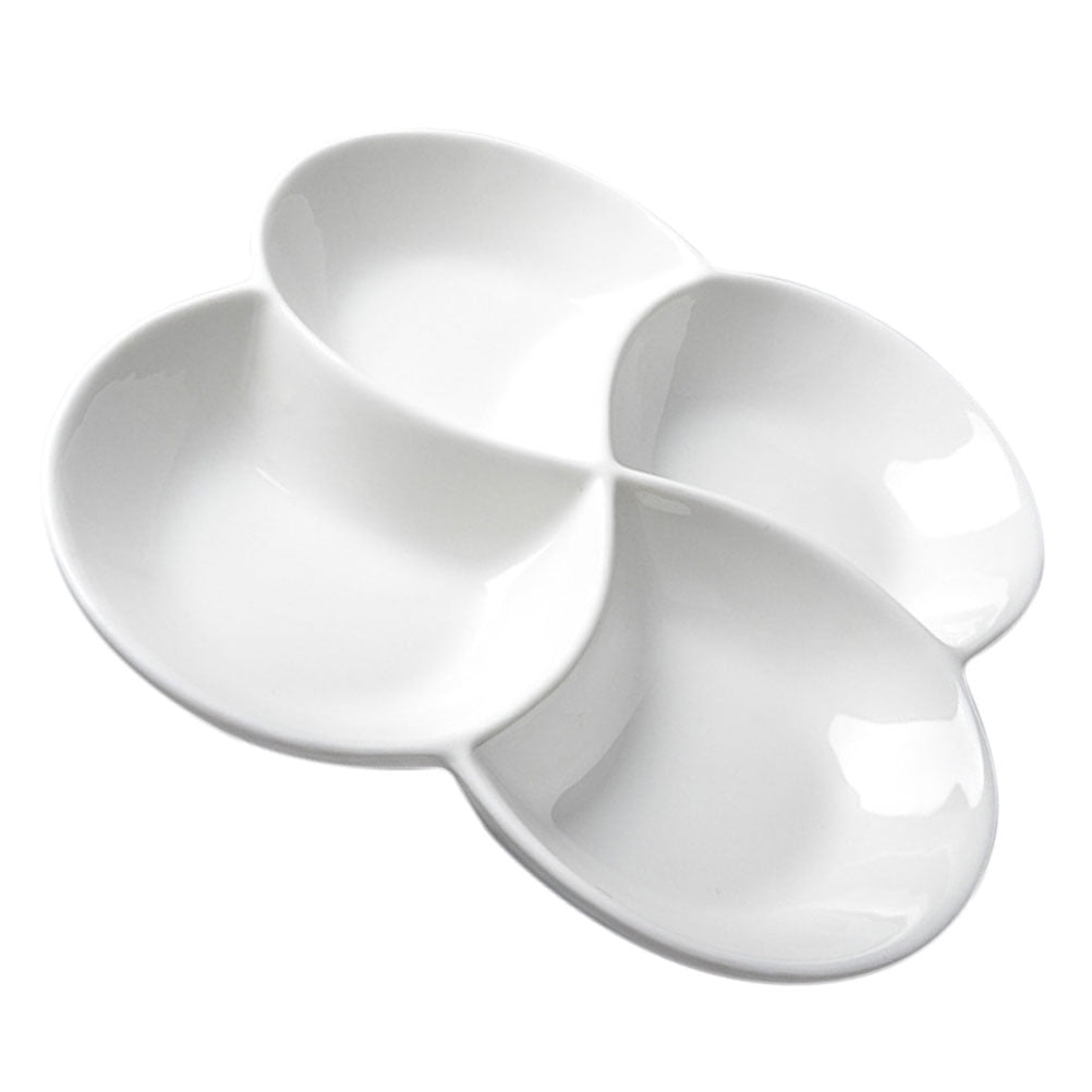 Four Compartment Fruit Plate Melamine Tray Candies Holder Divided ...