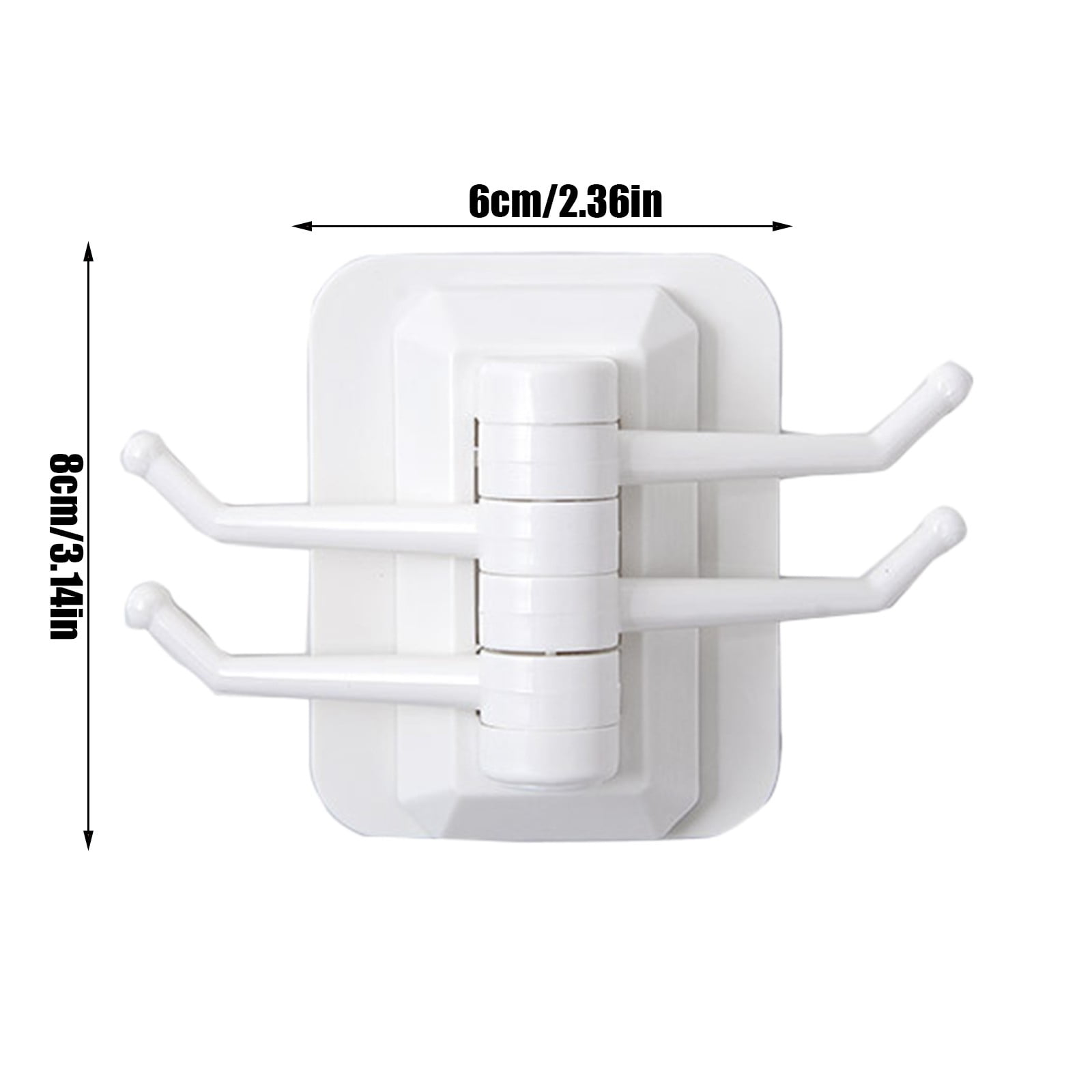 Four-Connected Rotating Hook Wall Rack Without Punching Strong Sticky ...