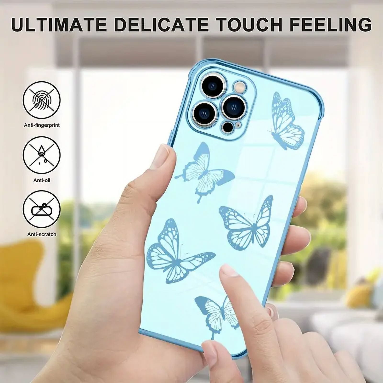 Four Corner Phone Case Suitable for IPhone 13 Pro Max, Five Butterflies ...