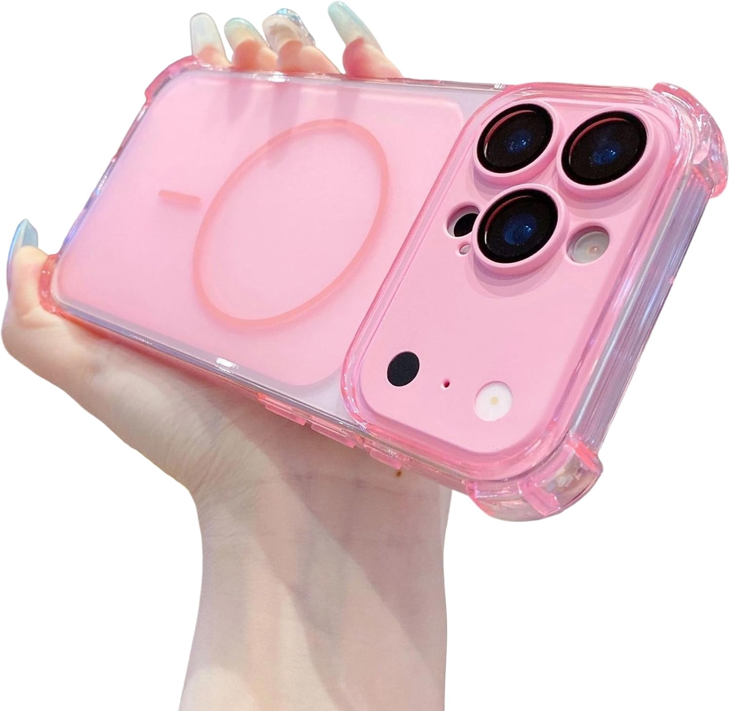 Four Corners Camera Shockproof Acrylic Magnetic Phone Case for iPhone ...