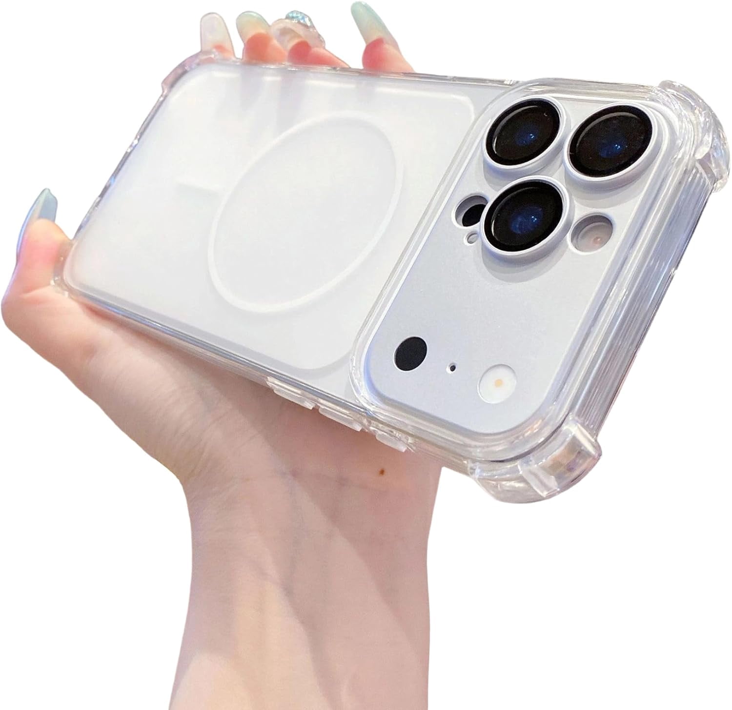 Four Corners Camera Shockproof Acrylic Magnetic Phone Case for iPhone ...