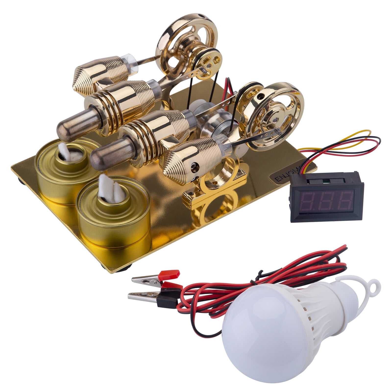 Four Cylinder Stirling Engine Model, External Combustion Hot Air Engine ...