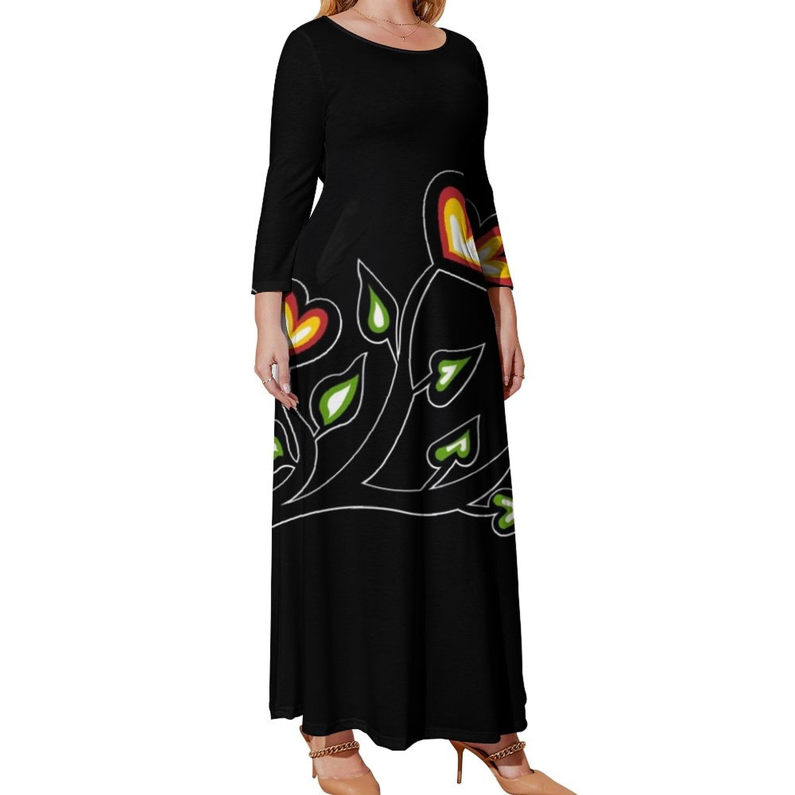 Four Directions Beadwork Flower Indigenous WAWEZHI CANADA Long Sleeved ...