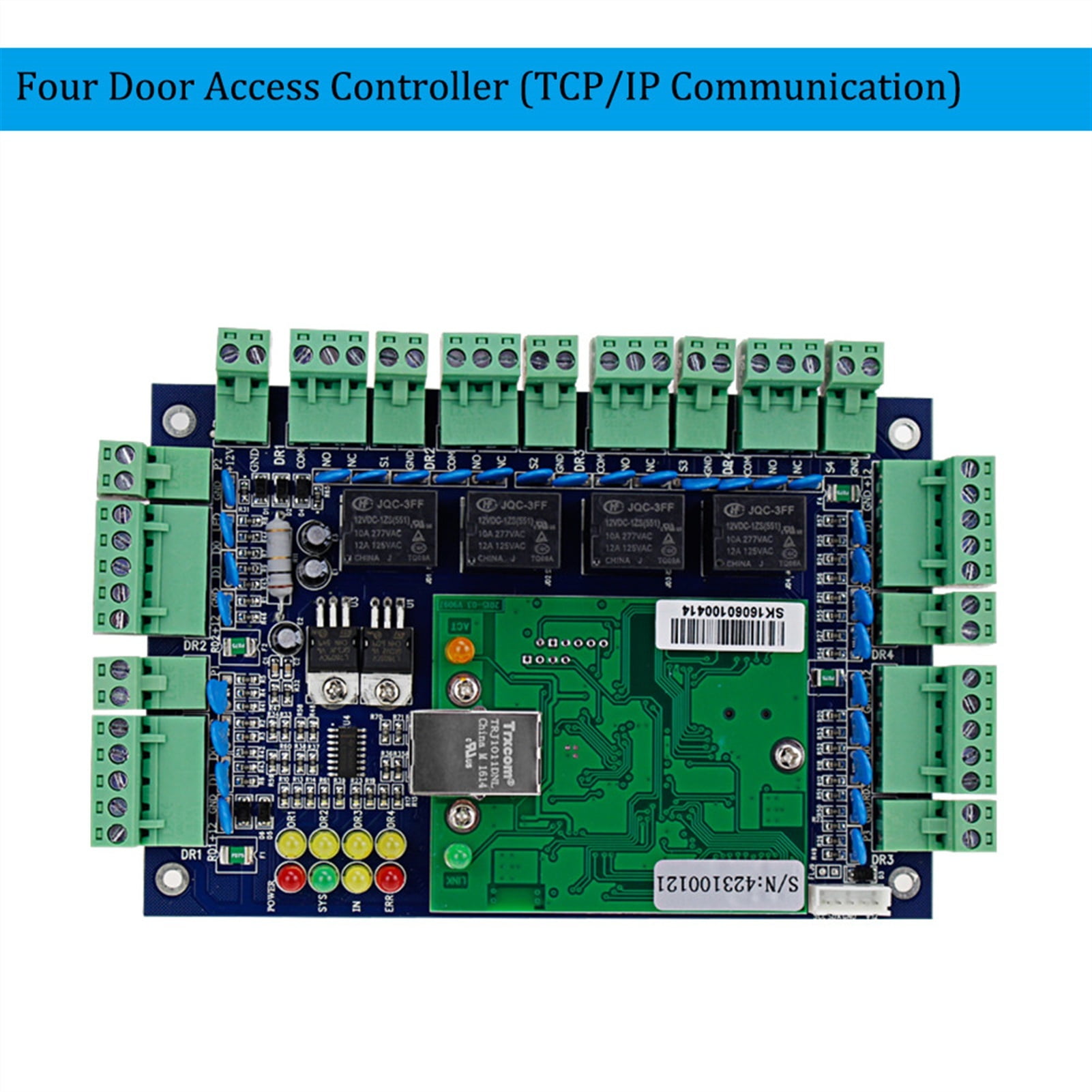 Four Doors Wiegand TCP/IP Access Control Board Panel Network RFID Access Control System Software ...