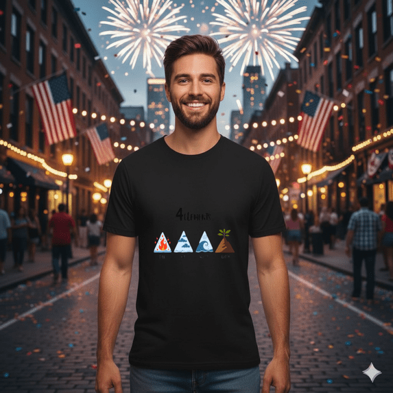 Four Elements Alchemy Symbols Fire Water Air Earth Graphic Unisex T ...