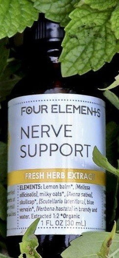 Four Elements Organic Herbals Nerve Support Herbal Tincture Blend 1 oz ...