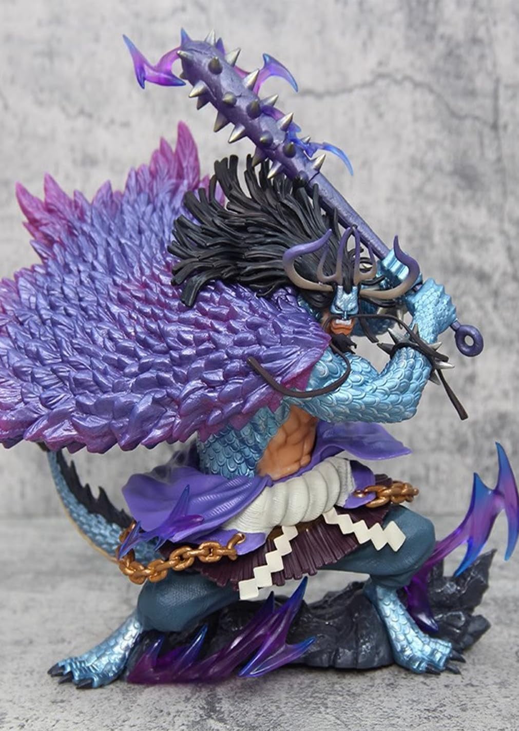 New Four Emperors Kaido (blue combat Ver) Character Anime Model Statue ...