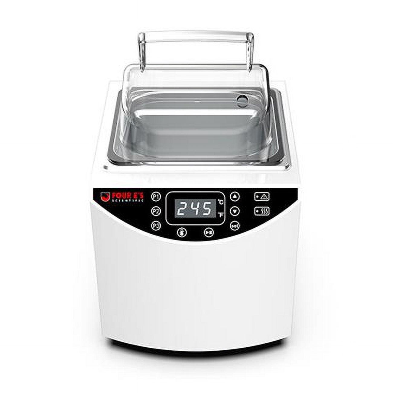 Four Es Scientific WB101 2 Liter White Painted Exterior Water Bath with Stainless Steel Basin ...