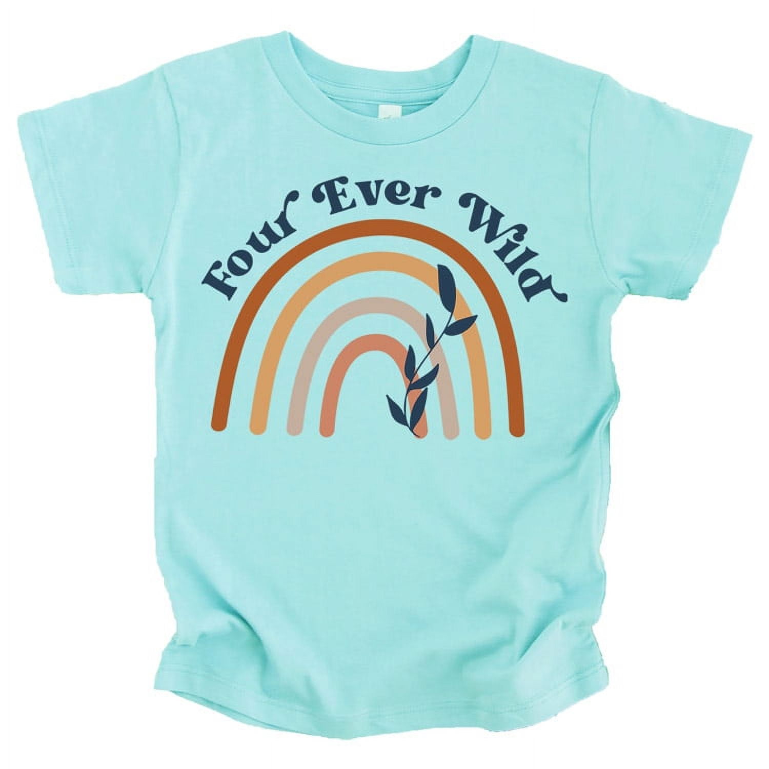 Four Ever Wild Rainbow 4th Birthday Shirts for Baby Toddler & Youth Girls Chill Shirt 3T ...