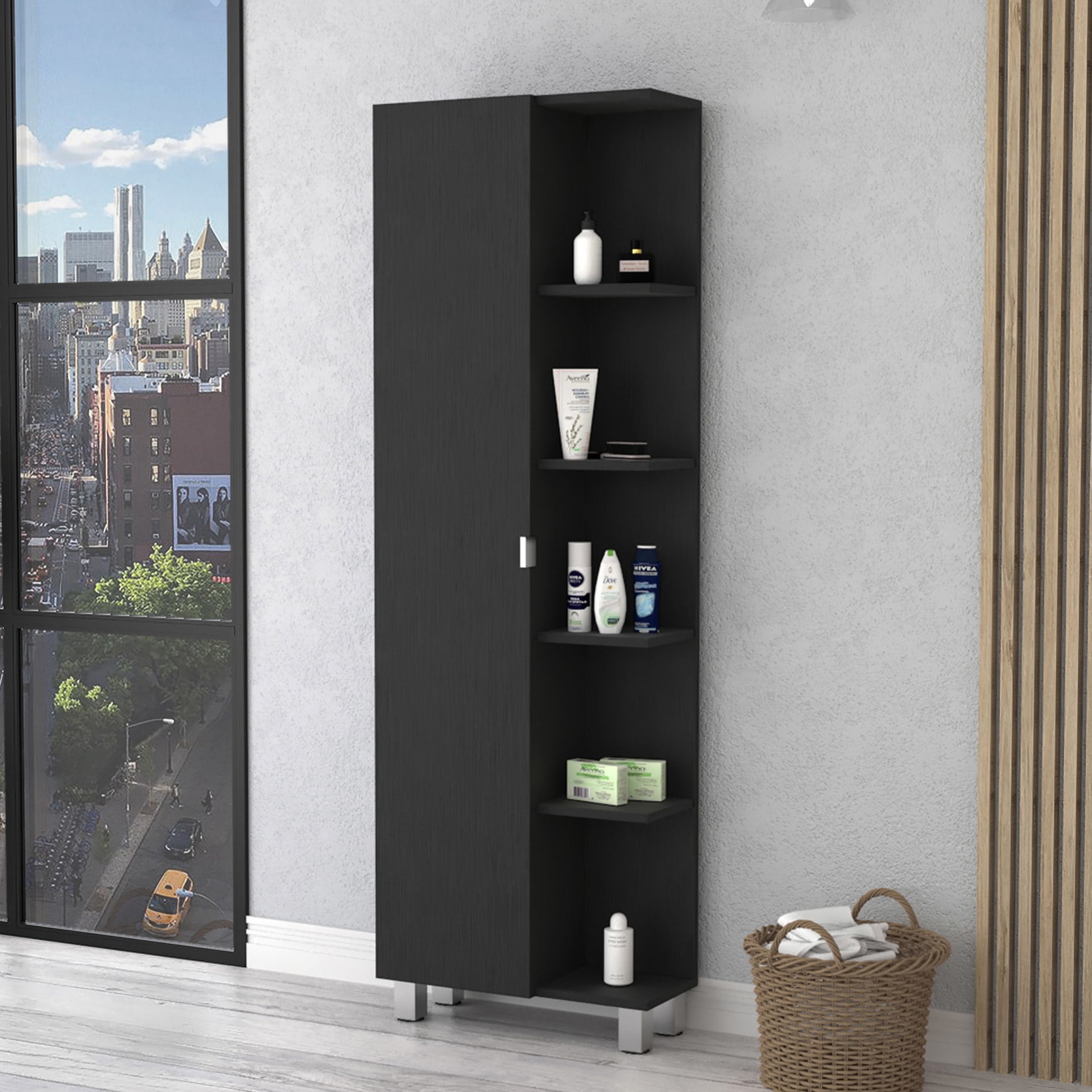 Four Exterior Open Shelves | Limited Space Accommodation | Modern Style ...