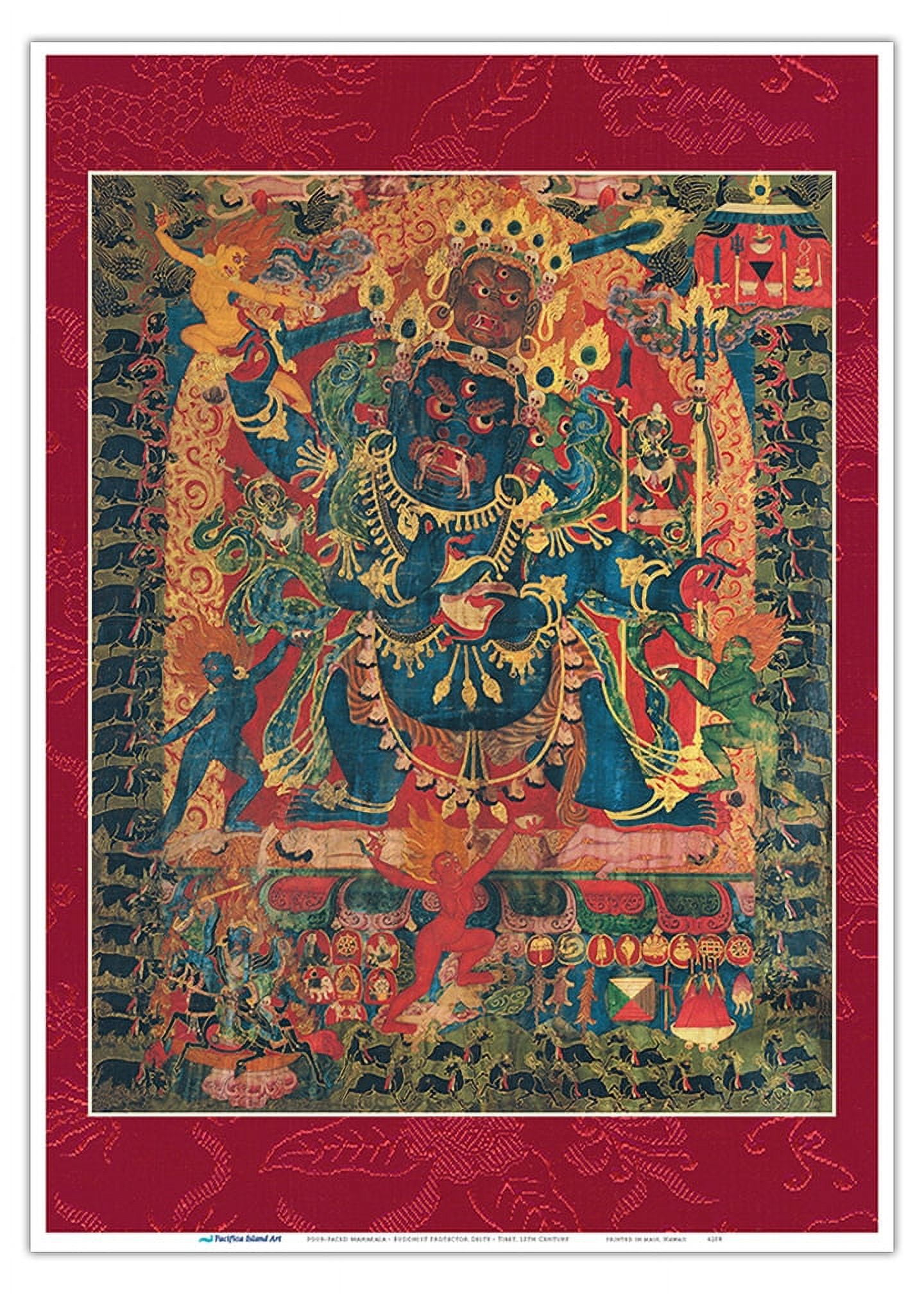 Four-Faced Mahakala - Tantric Buddhist Protector Deity - Vintage ...