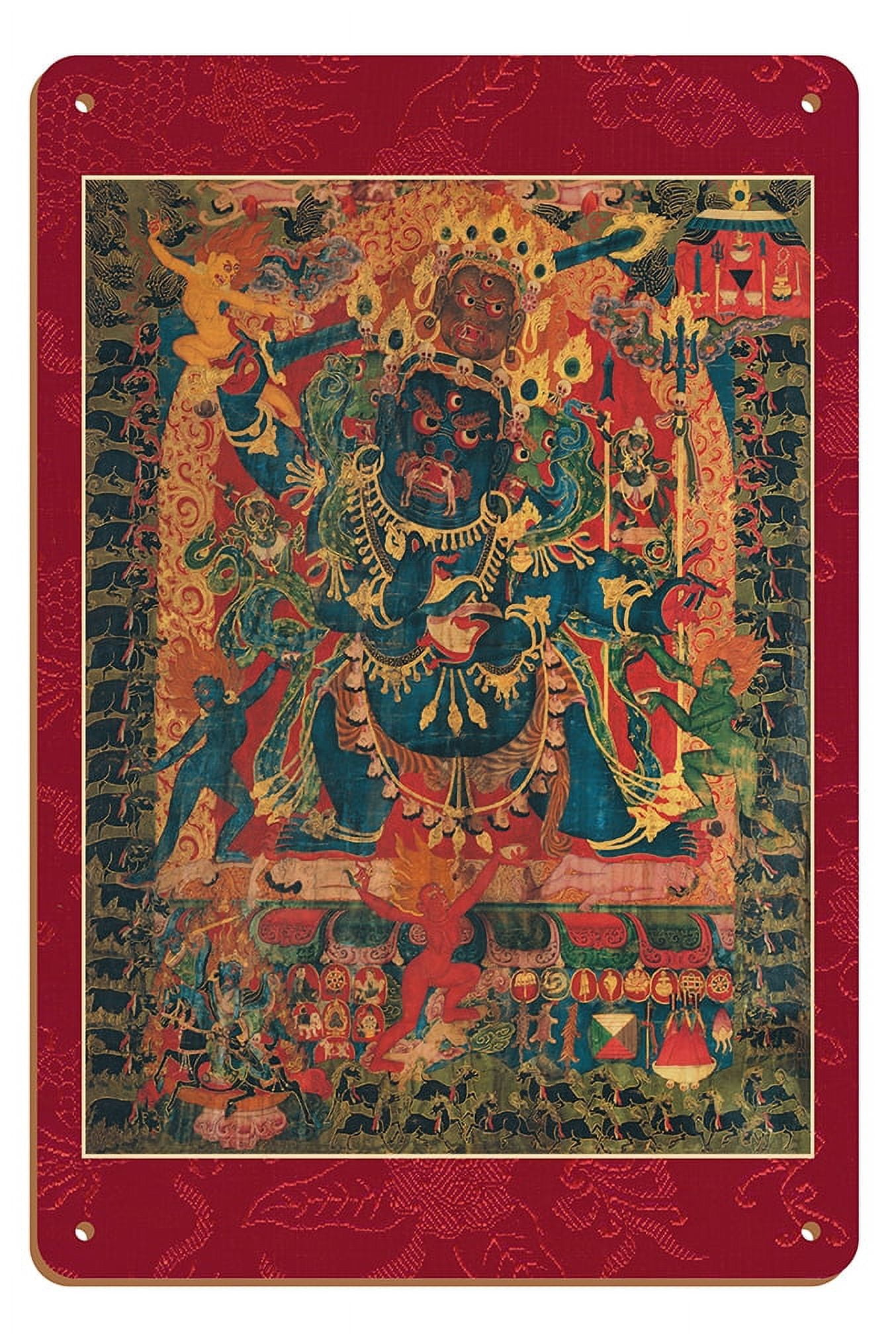 Four-Faced Mahakala - Tantric Buddhist Protector Deity - Vintage ...