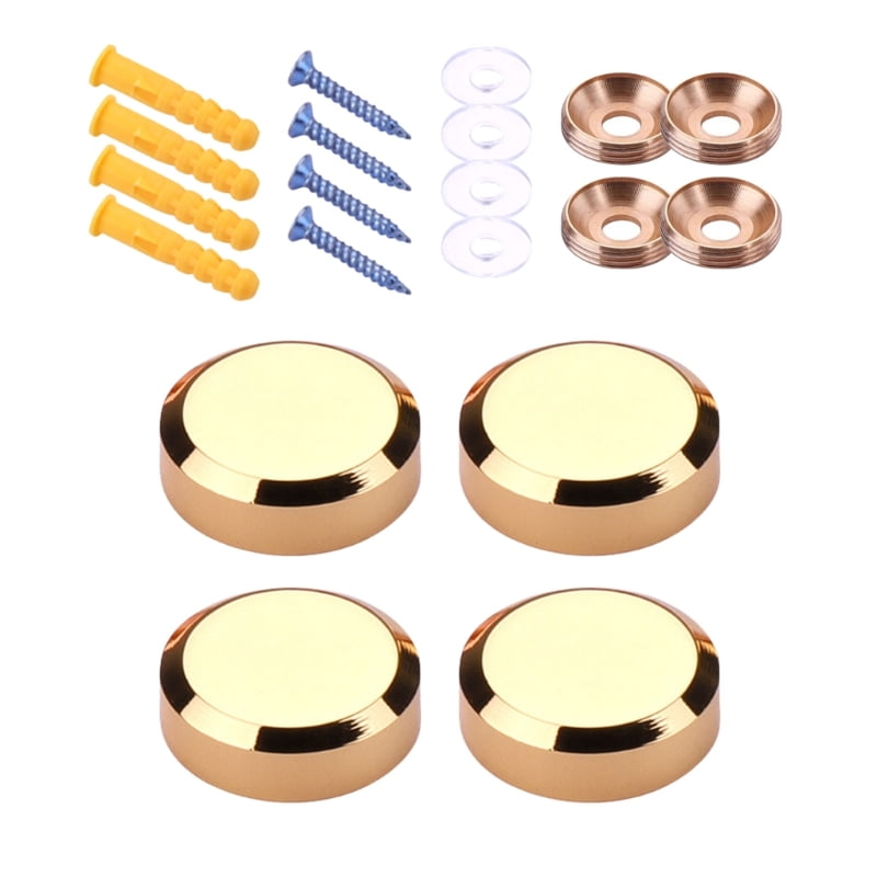 Four Gold Brass Beveleds Mirror Screws Suitable for Home And Business ...