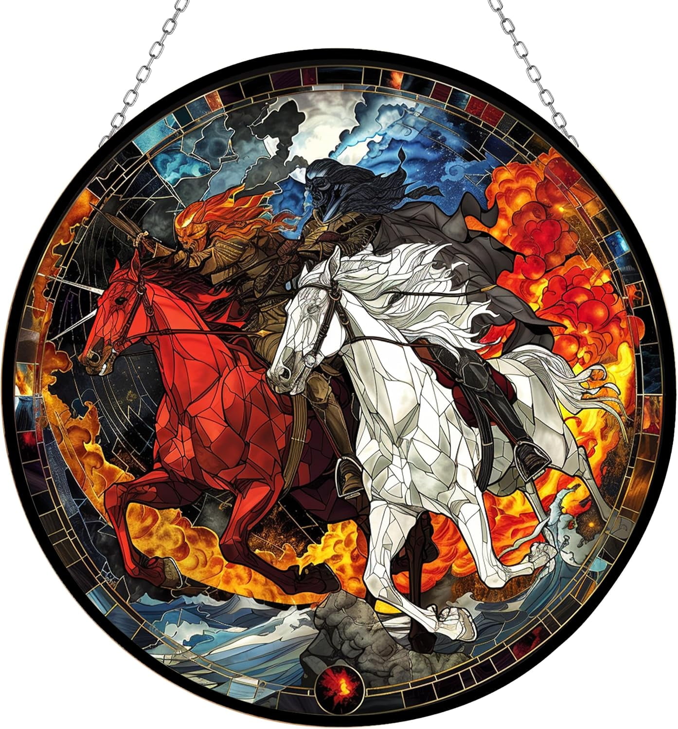 Four Horsemen of The Apocalypse Stained Glass Cat Sun Catcher, Wall ...