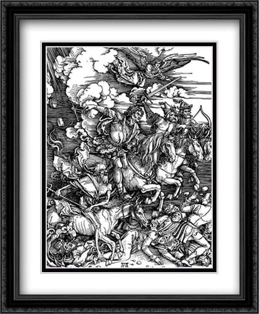 Four Horsemen Of The Apocalypse 2x Matted 28x34 Large Black Ornate ...
