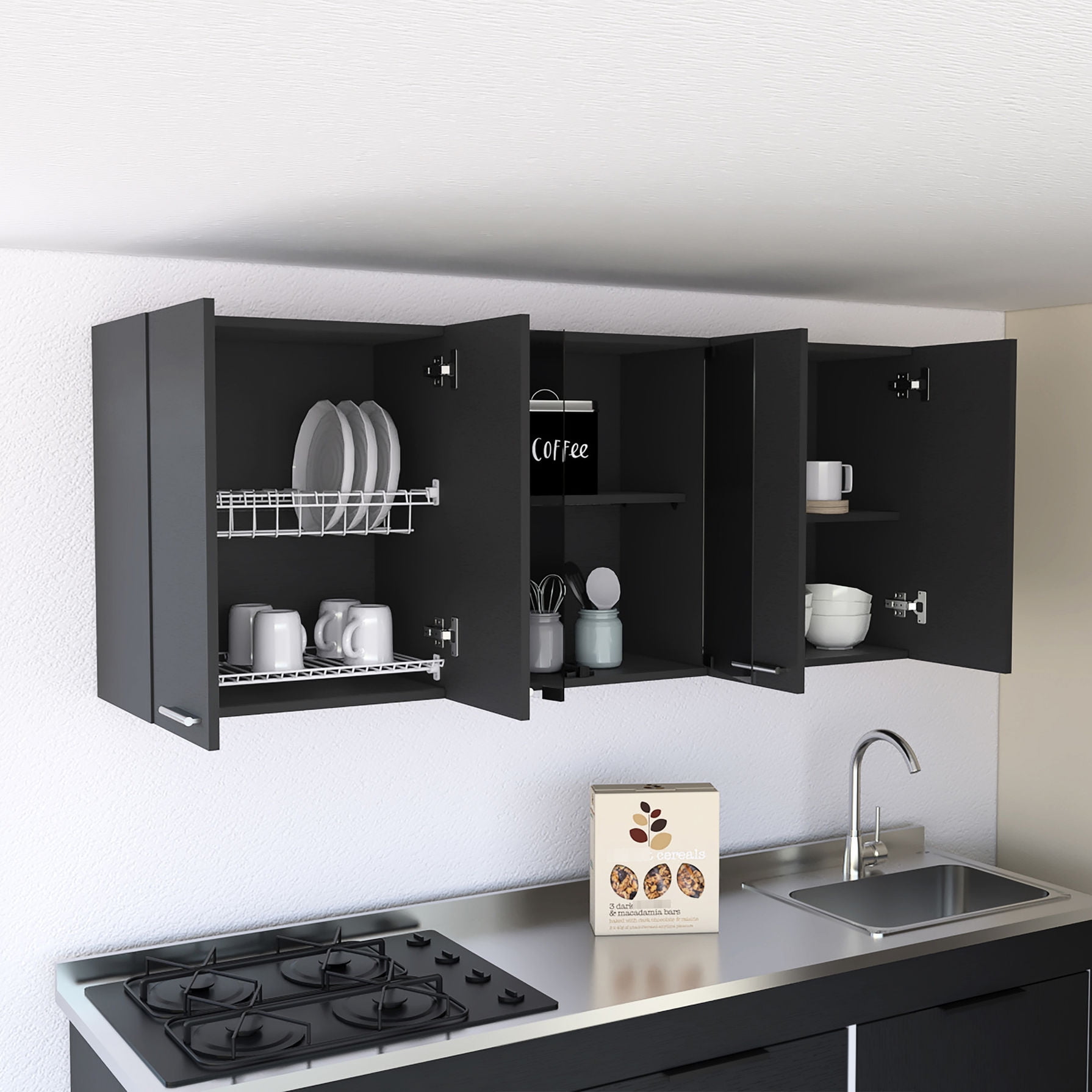 Four Interior Shelves & High - quality Build - Library Storage with ...