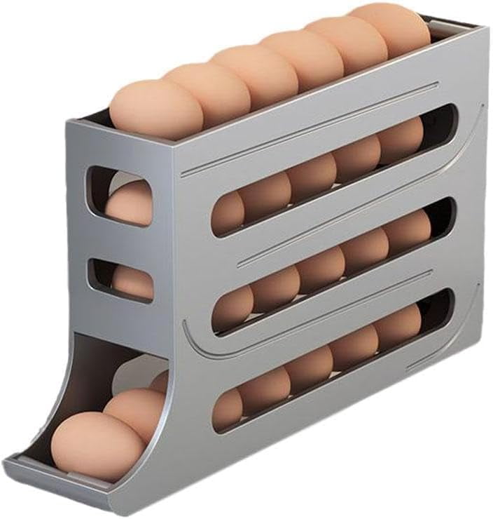 Four Layer Egg Storage Rack, 4 Layer Automatic Egg Rolling Dispenser, 4 ...