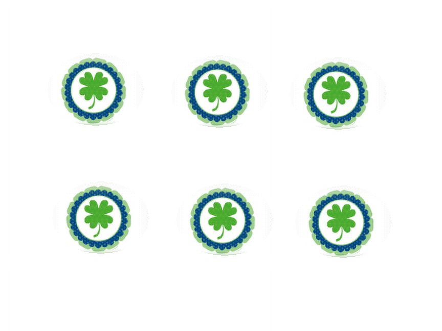 Four Leaf Clover 12 - 2 inch Cupcake Edible Frosting Photos - Walmart.com