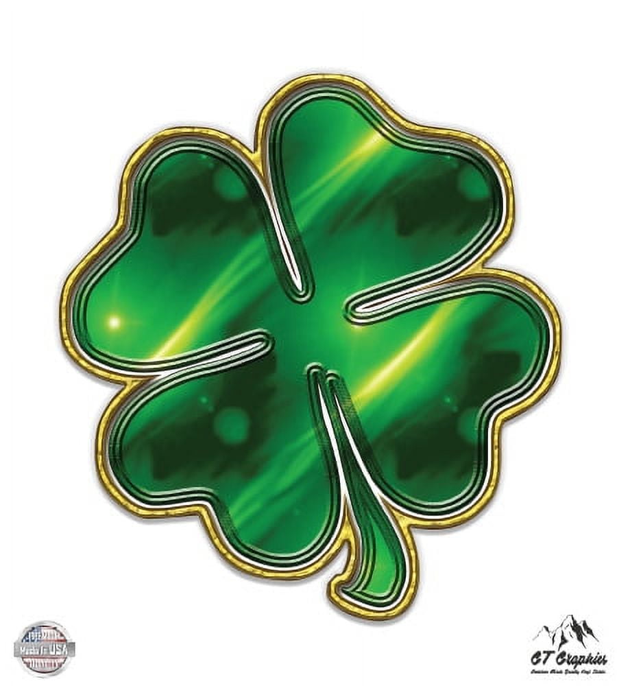Four Leaf Clover - 3" Vinyl Sticker - For Car Laptop I-Pad Phone Helmet ...