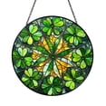 Four Leaf Clover Botanical Stained Glass Suncatcher Window Hanging ...