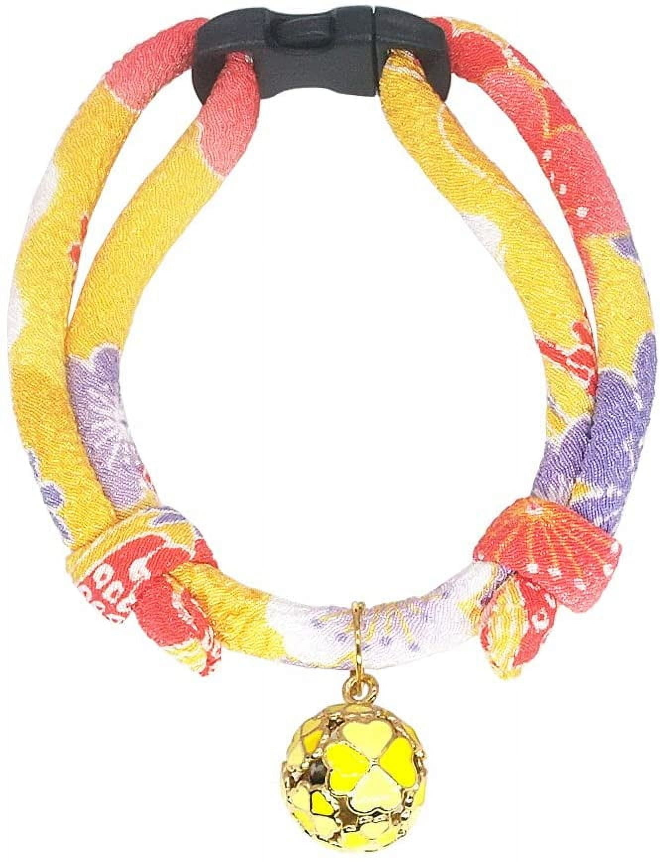 Four-Leaf Clover Cat Collar with Bell Breakaway Buckle. Japanese ...