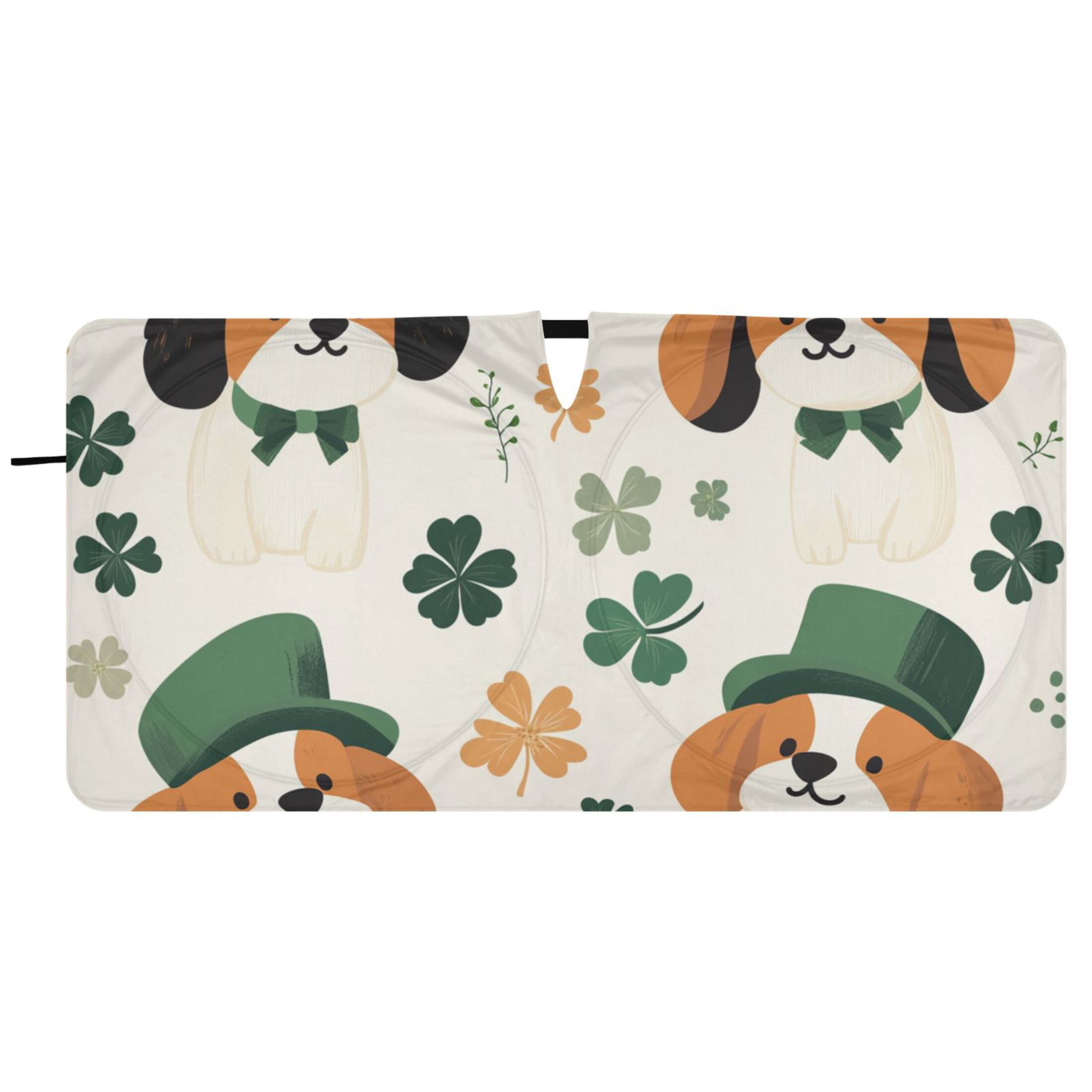 Four Leaf Clover Dogs Car Windshield Sun Shade Foldable Front Window ...