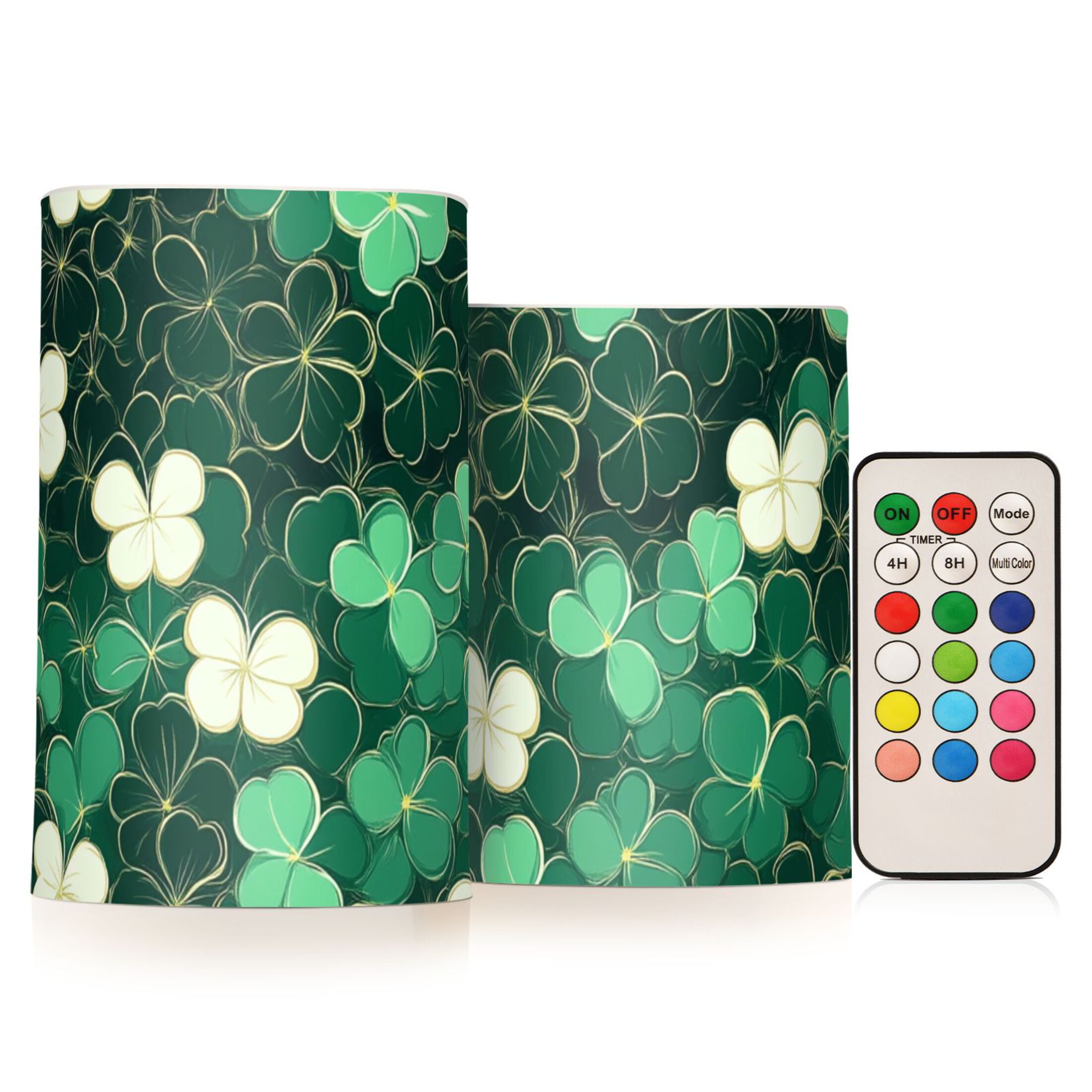 Four Leaf Clover Flickering Flameless Candles Battery Operated with ...