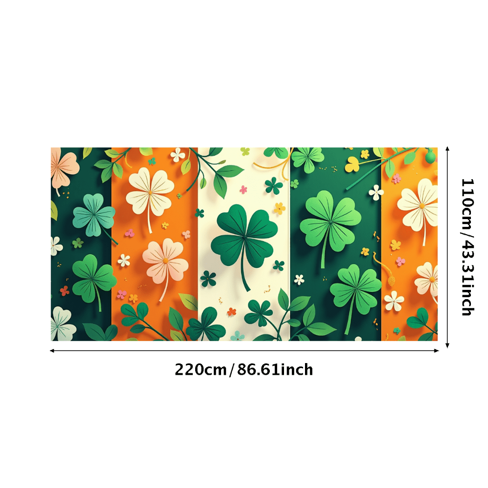 Four Leaf Clover Green Lucky Charm Design St Patrick's Day Decorative ...