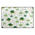 Four Leaf Clover Hat Pattern Memory Foam Area Rug 60"x39" Non Slip ...
