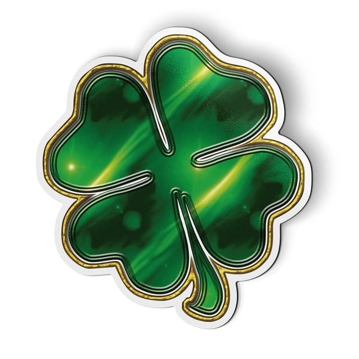 Four Leaf Clover Irish Lucky - 5.5" Magnet for Car Locker Refrigerator ...