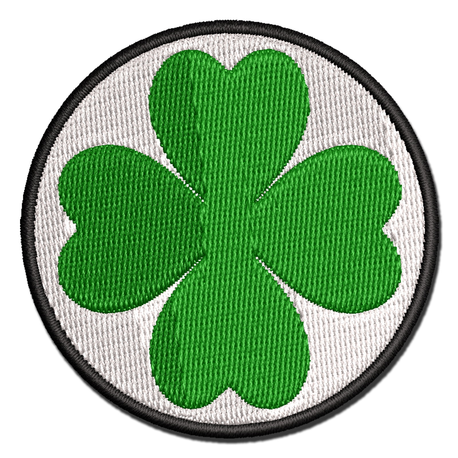 Four Leaf Clover Lucky Solid Applique Multi-Color Embroidered Hook ...